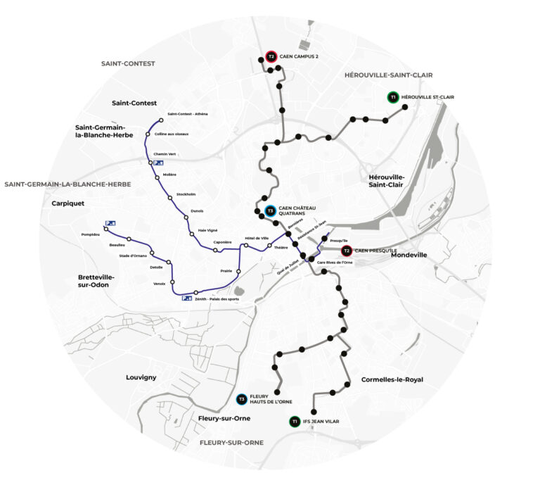 Caen : voie libre pour le tram est-ouest – Quai numéro 2